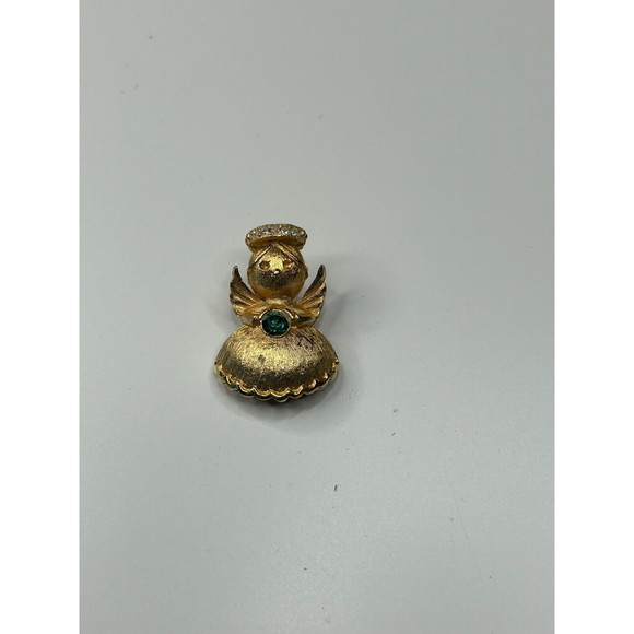 Ultra | Jewelry | Vintage Ultra Angel Brooch Gold Tone With Green And ...